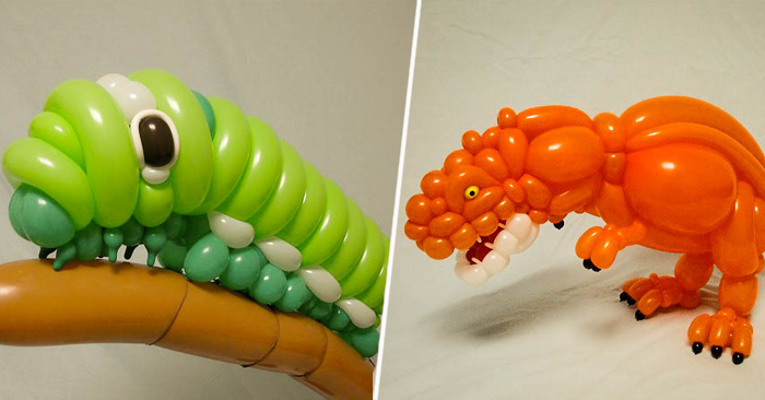 Artista japonés crea globos en forma de animales