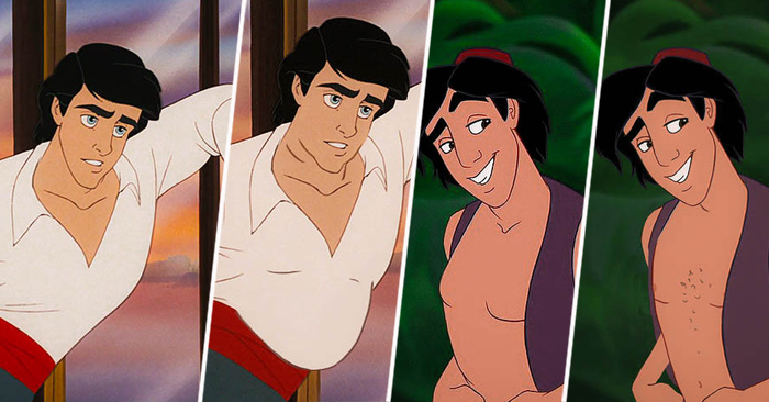 18 príncipes y personajes de Disney con y sin barba