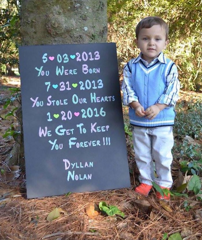 21 conmovedoras fotos de niños que fueron adoptados