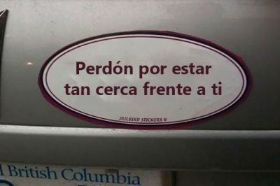 13 Divertidas calcomanías para tu coche que te harán frenar