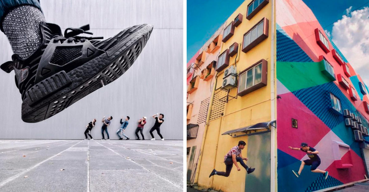 Este chico juega con la perspectiva y el resulta es genial